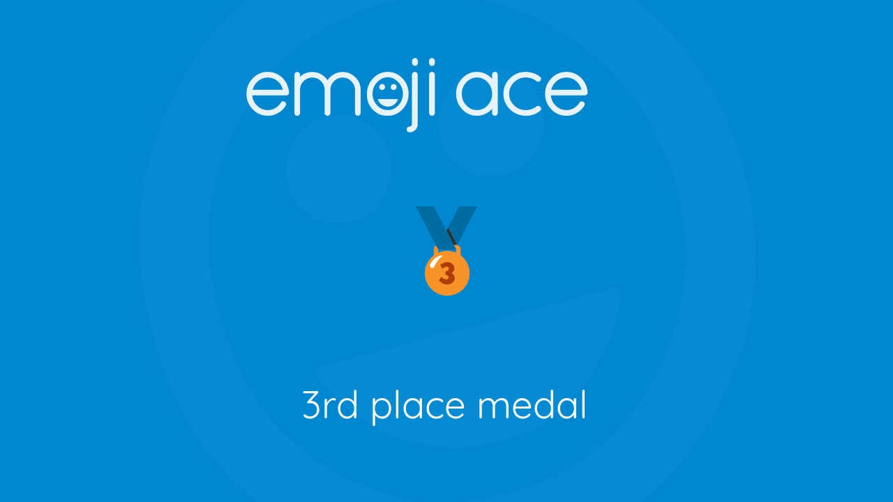 🥉 3rd place medal - Emoji Ace