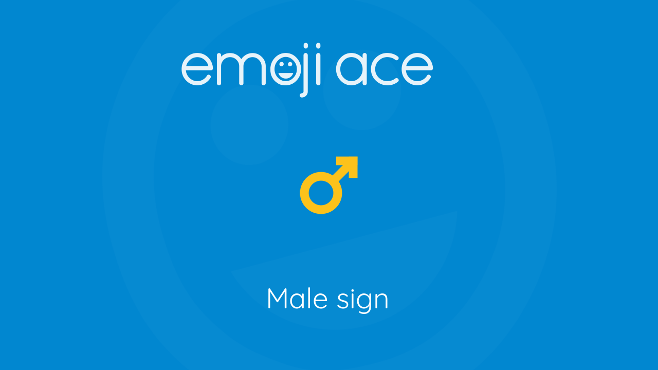♂ Male sign - Emoji Ace