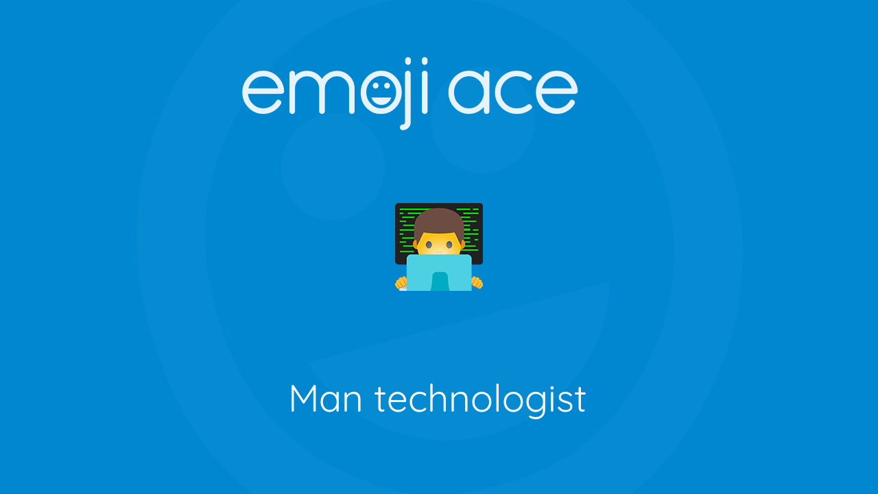 👨‍💻 Man technologist - Emoji Ace