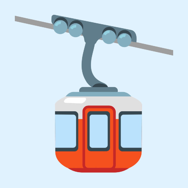 Emoji 🚡 Aerial tramway: Meaning and Details