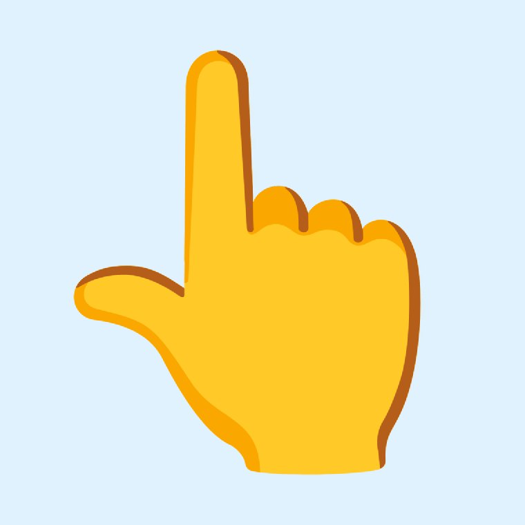 Emoji 👆 Backhand index pointing up: Meaning and Details