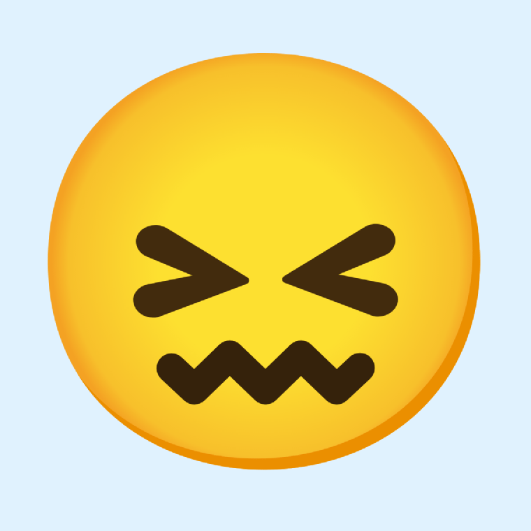 Smiley 😖 Confounded face: Meaning and Details
