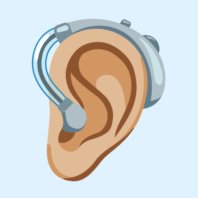 Emoji 🦻🏼 Ear with hearing aid: medium-light skin tone: Meaning and Details