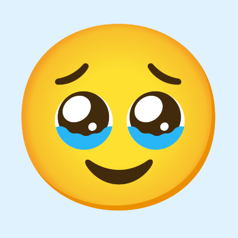 Smiley 🥹 Face holding back tears: Meaning and Details