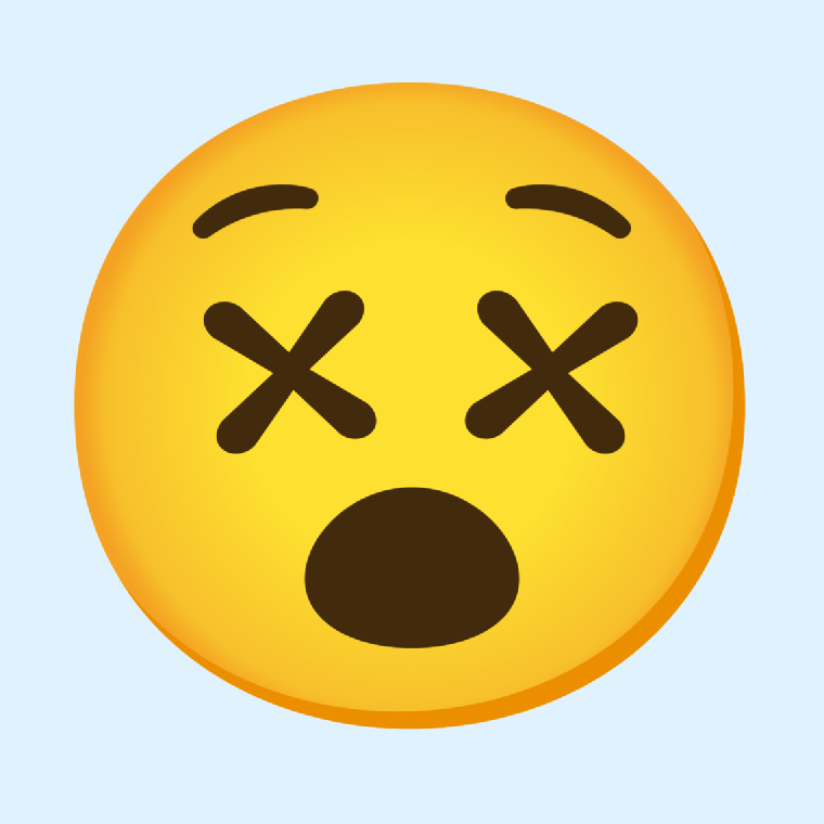 Smiley 😵 Face with crossed-out eyes: Meaning and Details