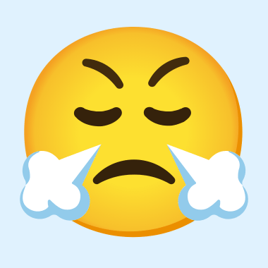 Smiley 😤 Face with steam from nose: Meaning and Details
