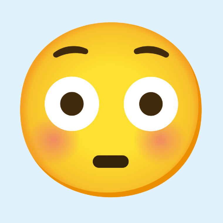 Smiley 😳 Flushed face: Meaning and Details