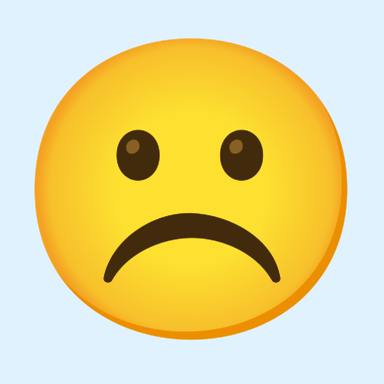 Smiley ☹️ Frowning face: Meaning and Details