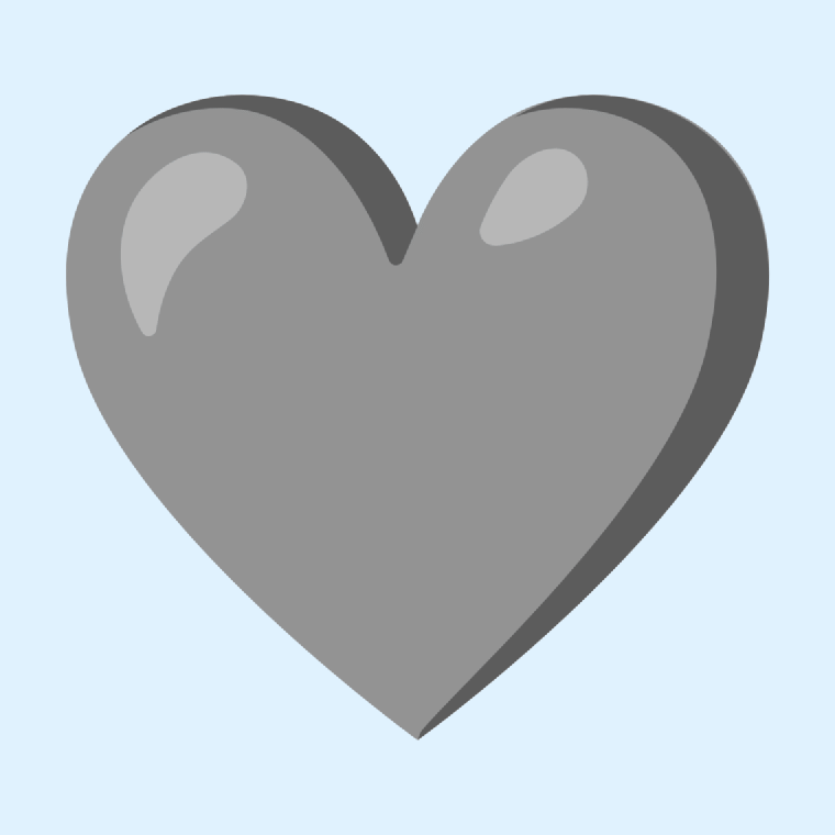 Emoji 🩶 Grey heart: Meaning and Details