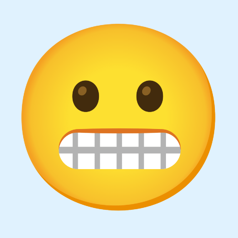 Smiley 😬 Grimacing face: Meaning and Details