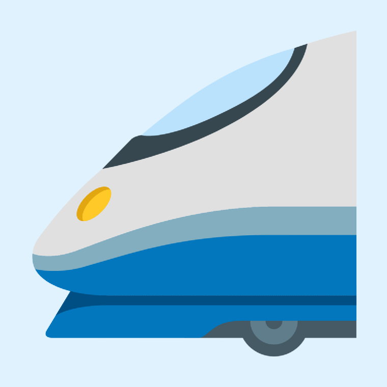 Emoji 🚄 High-speed train: Meaning and Details