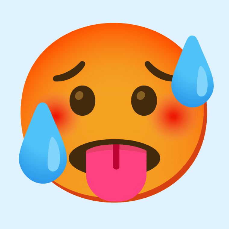 Smiley 🥵 Hot face: Meaning and Details