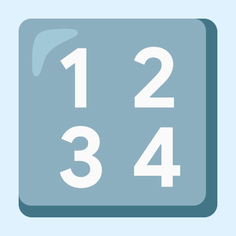 Emoji 🔢 Input numbers: Meaning and Details