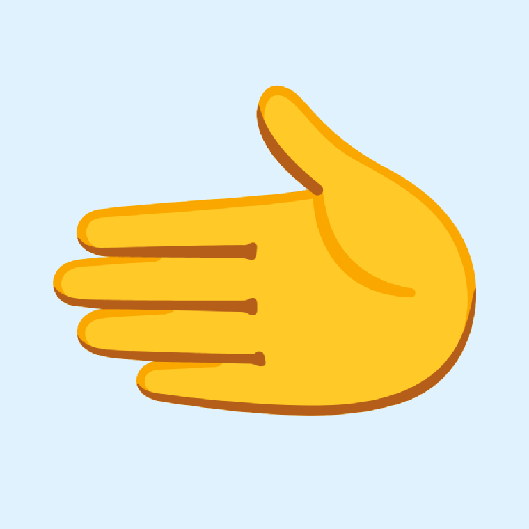 Emoji 🫲 Leftwards hand: Meaning and Details