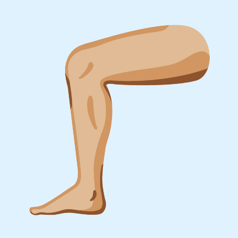 Emoji 🦵🏼 Leg: medium-light skin tone: Meaning and Details
