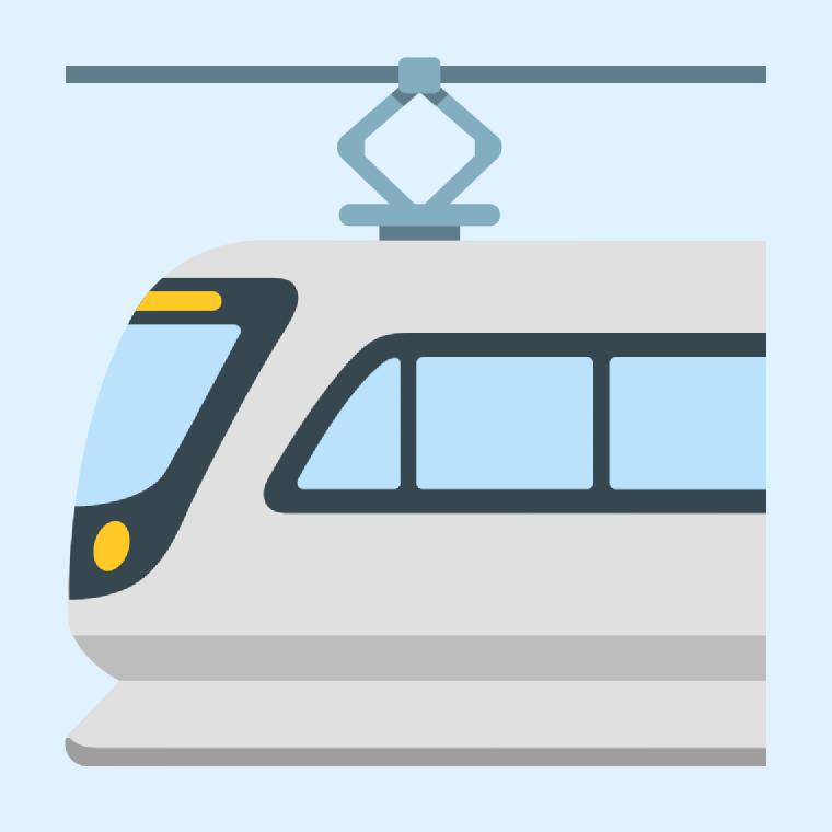 Emoji 🚈 Light rail: Meaning and Details