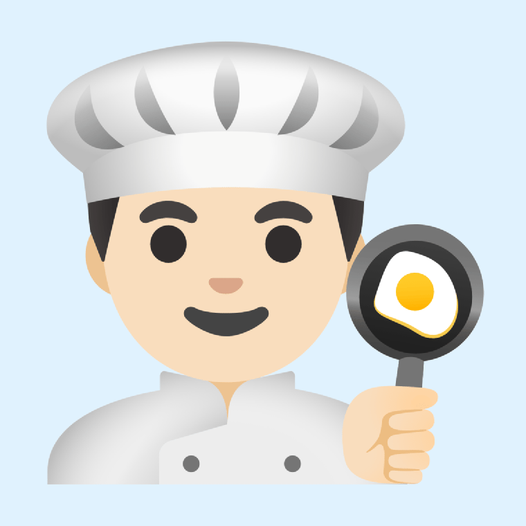 Emoji 👨🏻‍🍳 Man cook: light skin tone: Meaning and Details