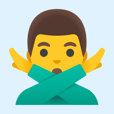 Emoji 🙅‍♂️ Man gesturing NO: Meaning and Details