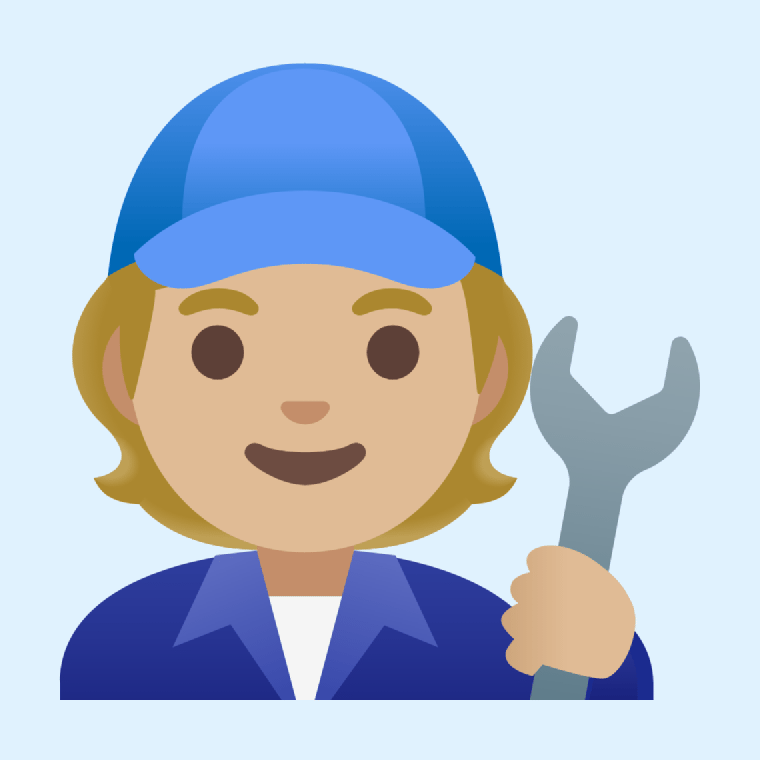 Emoji 🧑🏼‍🔧 Mechanic: medium-light skin tone: Meaning and Details