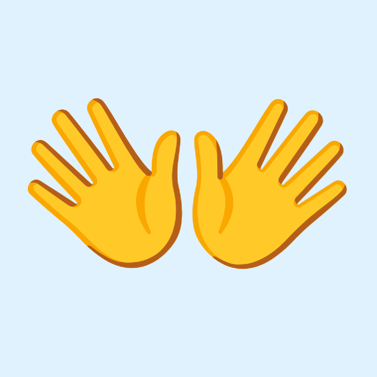 Emoji 👐 Open hands: Meaning and Details