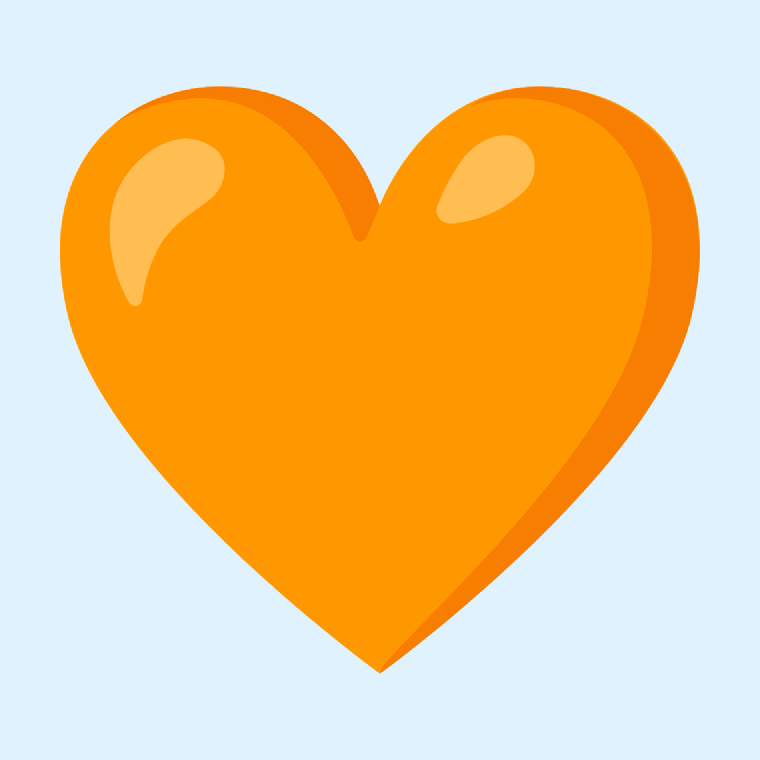 Emoji 🧡 Orange heart: Meaning and Details