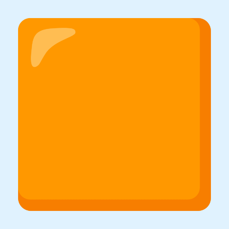 Emoji 🟧 Orange square: Meaning and Details