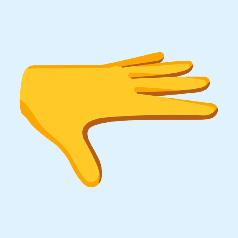 Emoji 🫳 Palm down hand: Meaning and Details