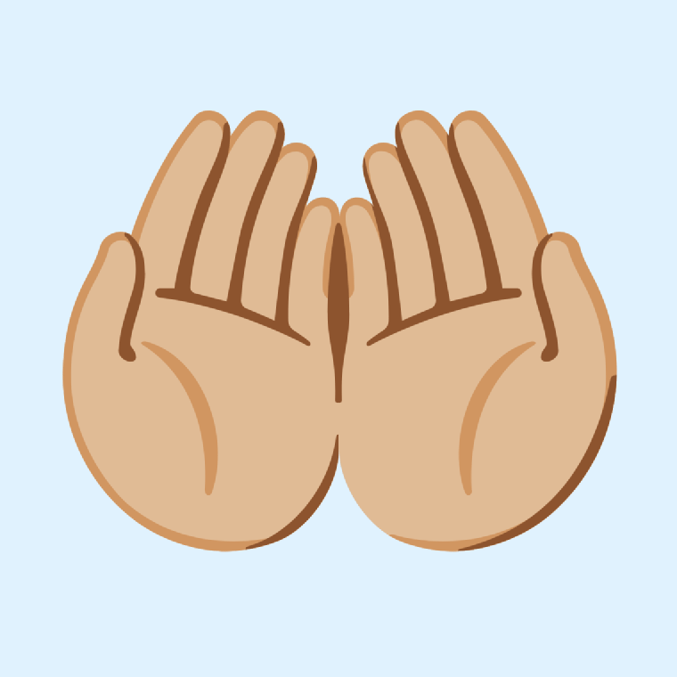 Emoji 🤲🏼 Palms up together: medium-light skin tone: Meaning and Details