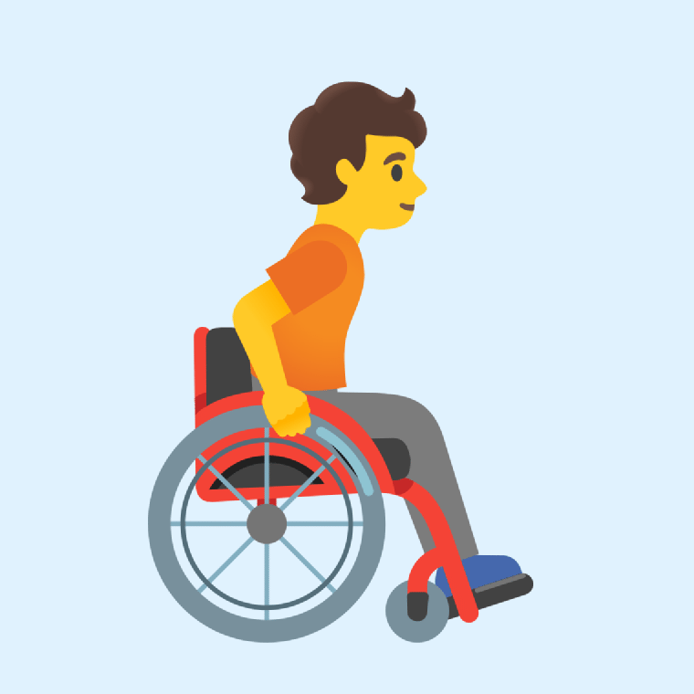 Emoji 🧑‍🦽‍ ️ Person in manual wheelchair facing right: Meaning and Details