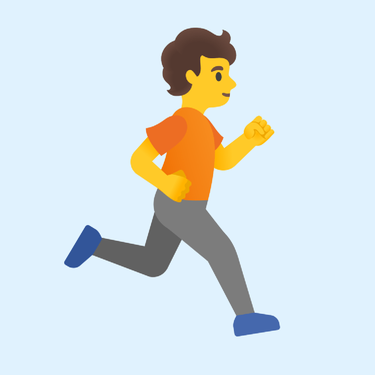 Emoji 🏃‍ ️ Person running facing right: Meaning and Details