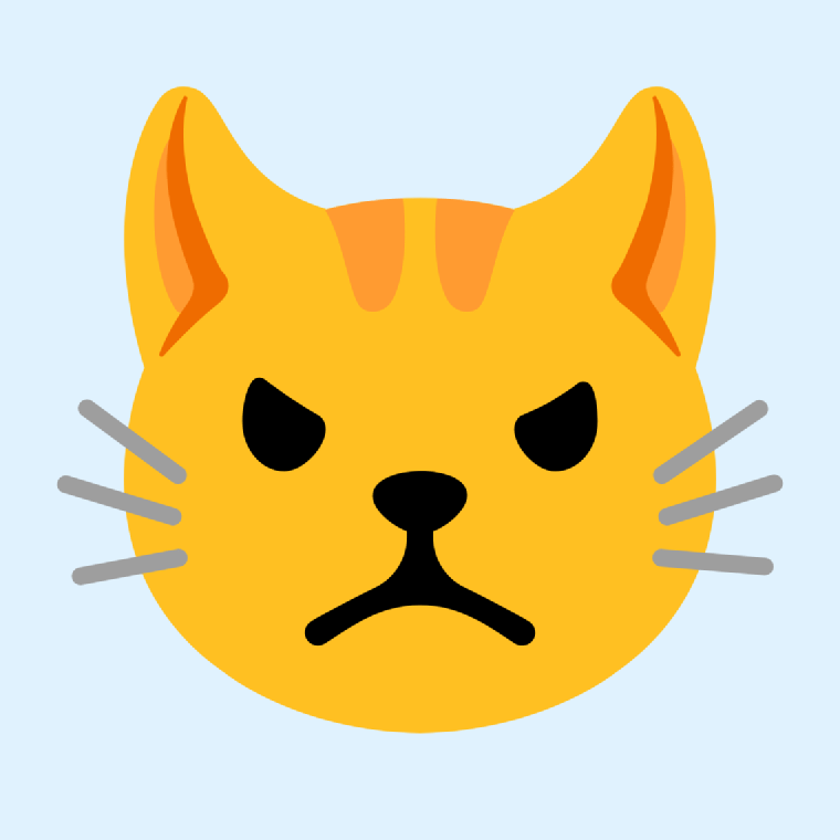 Emoji 😾 Pouting cat: Meaning and Details