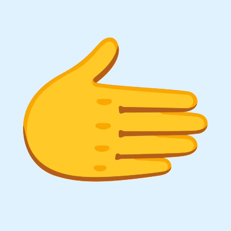 Emoji 🫱 Rightwards hand: Meaning and Details