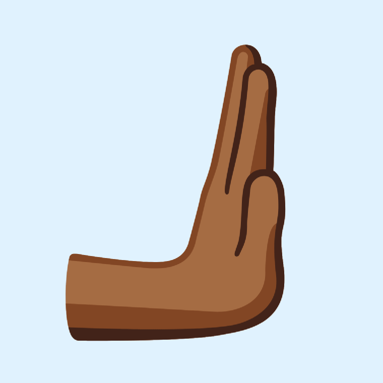 Emoji 🫸🏾 Rightwards pushing hand: medium-dark skin tone: Meaning and ...