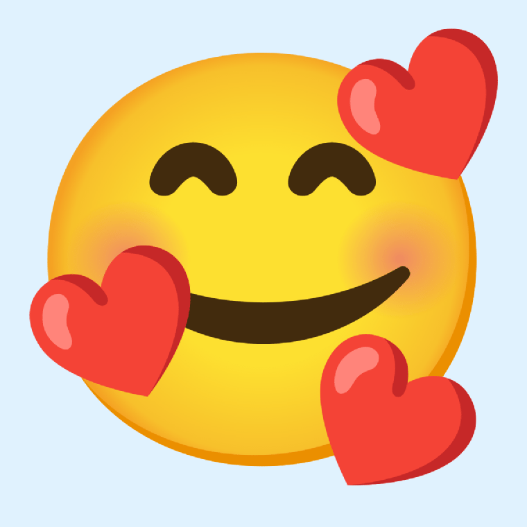 Smiley 🥰 Smiling face with hearts: Meaning and Details