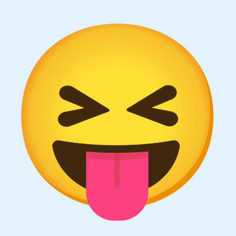 Smiley 😝 Squinting face with tongue: Meaning and Details