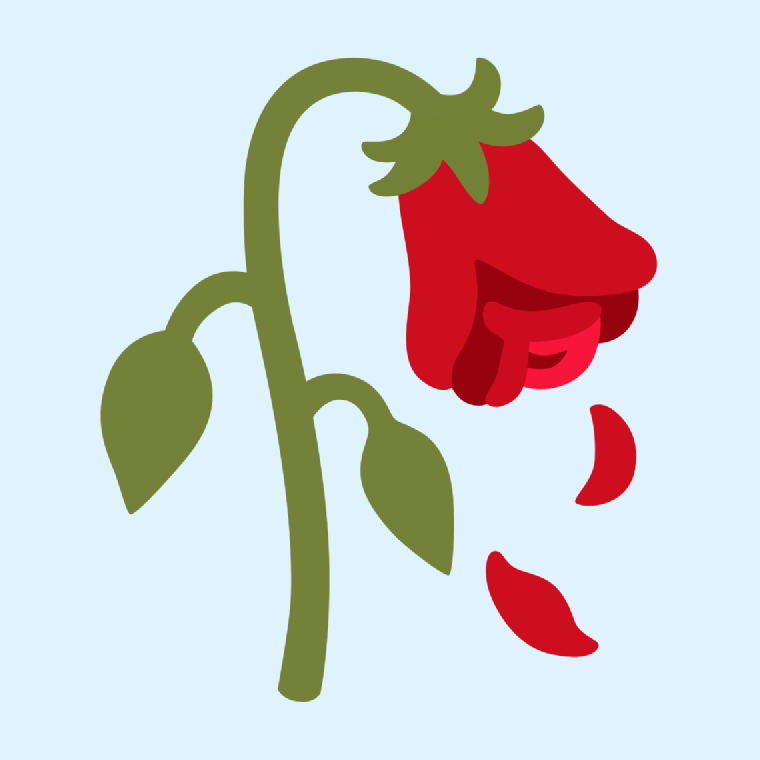 Emoji 🥀 Wilted flower: Meaning and Details