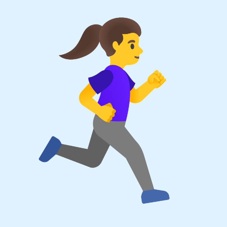 Emoji 🏃‍♀️‍ ️ Woman running facing right: Meaning and Details