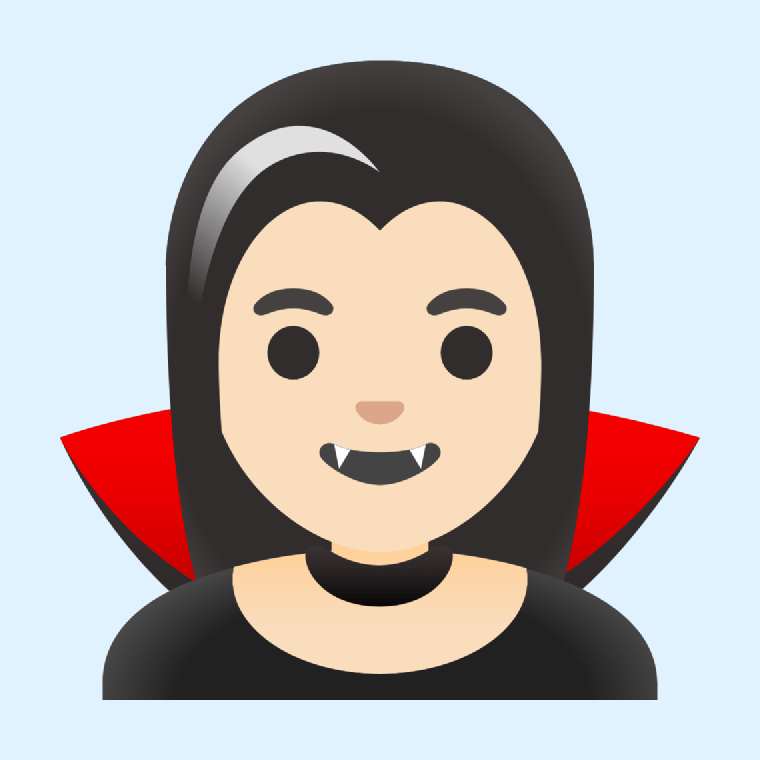 Emoji 🧛🏻‍♀️ Woman vampire: light skin tone: Meaning and Details