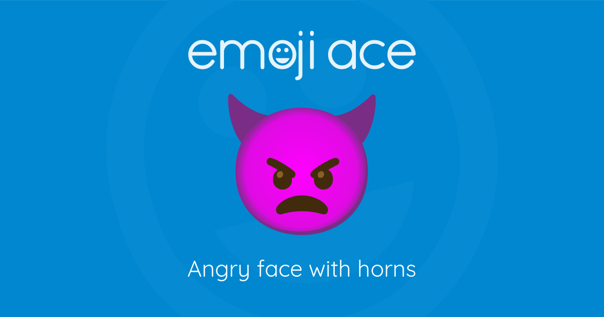 Smiley 👿 Angry face with horns: Meaning and Details