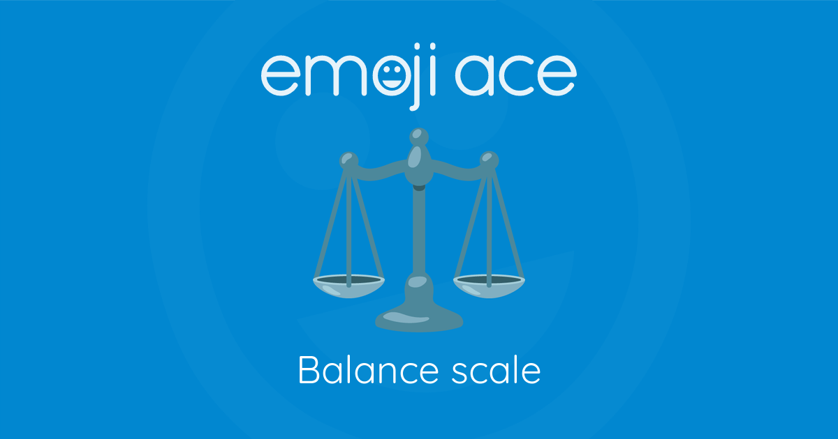 Emoji ⚖️ Balance scale: Meaning and Details