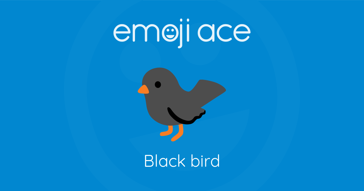 Emoji 🐦‍⬛ Black bird: Meaning and Details