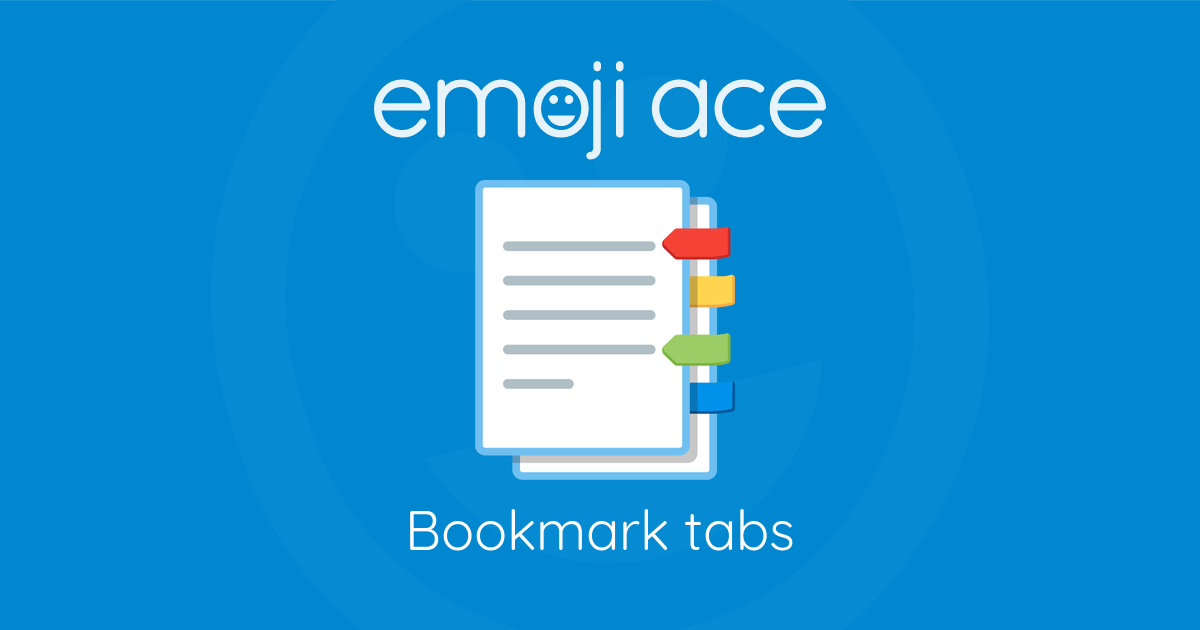 Emoji 📑 Bookmark tabs: Meaning and Details