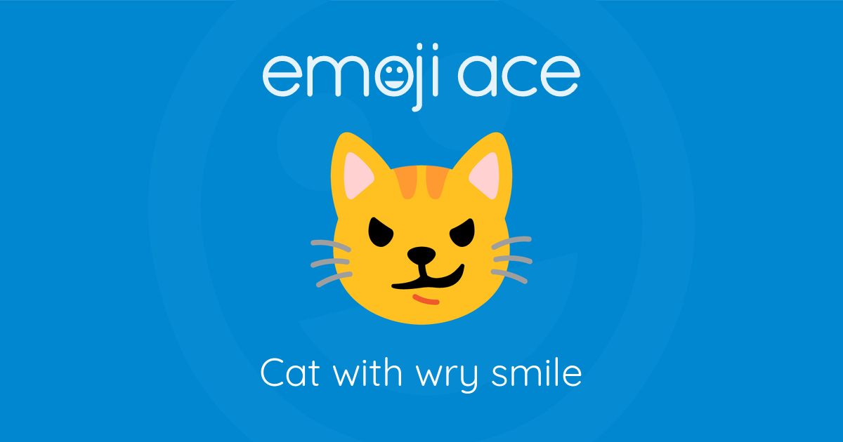 Emoji 😼 Cat with wry smile: Meaning and Details