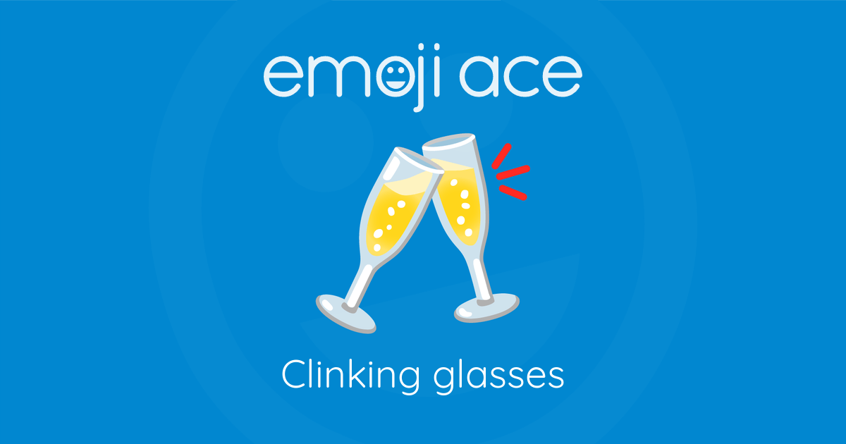Emoji 🥂 Clinking glasses: Meaning and Details