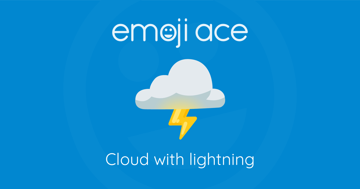 Emoji 🌩️ Cloud with lightning: Meaning and Details