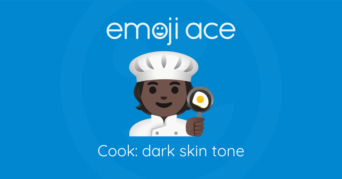 Emoji 🧑🏿‍🍳 Cook: dark skin tone: Meaning and Details