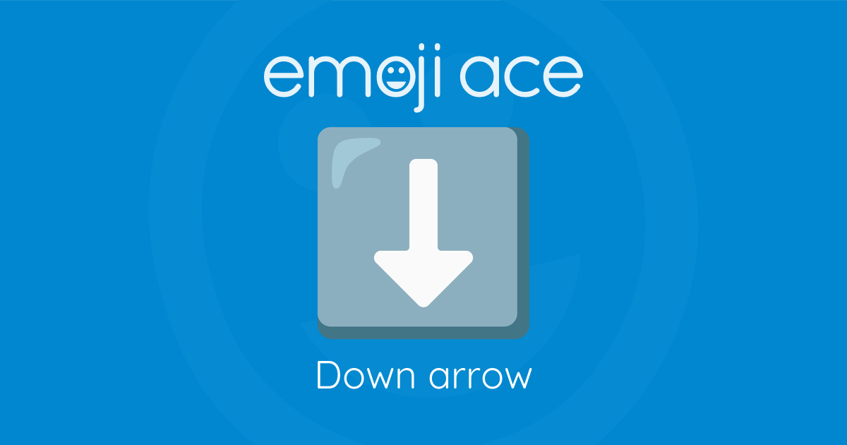 Emoji ⬇️ Down arrow: Meaning and Details
