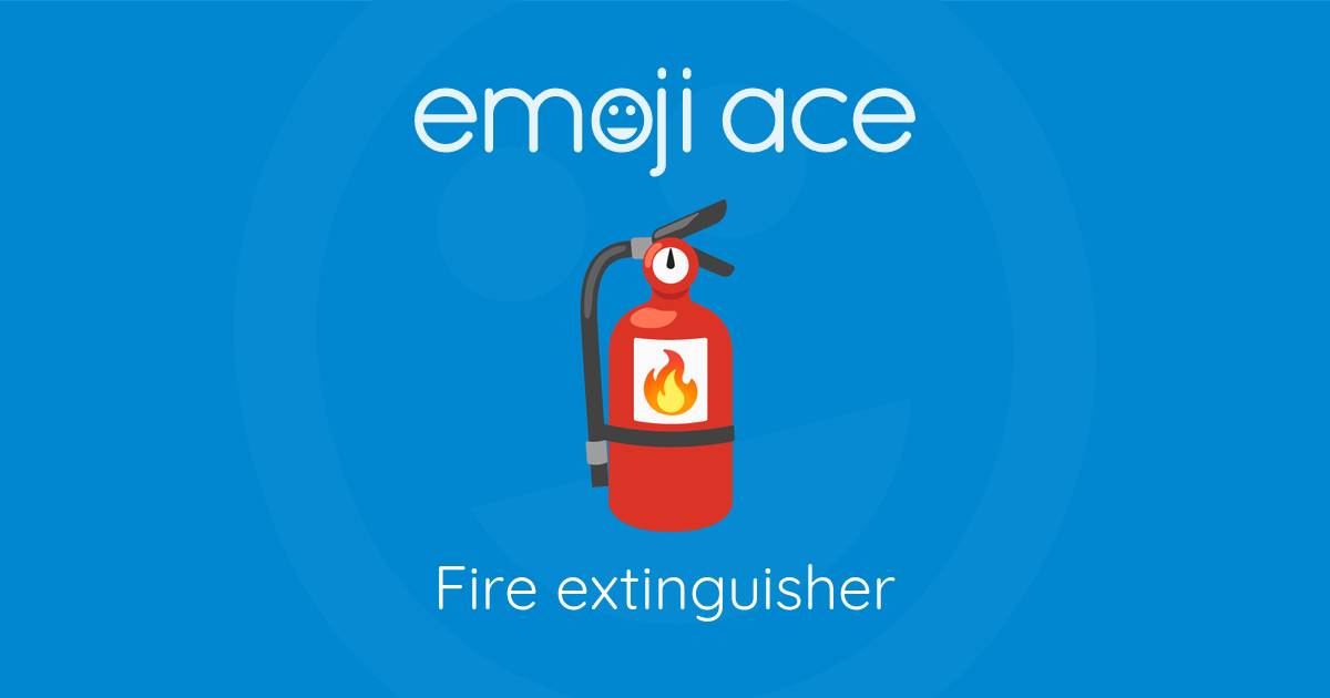 Emoji 🧯 Fire extinguisher: Meaning and Details