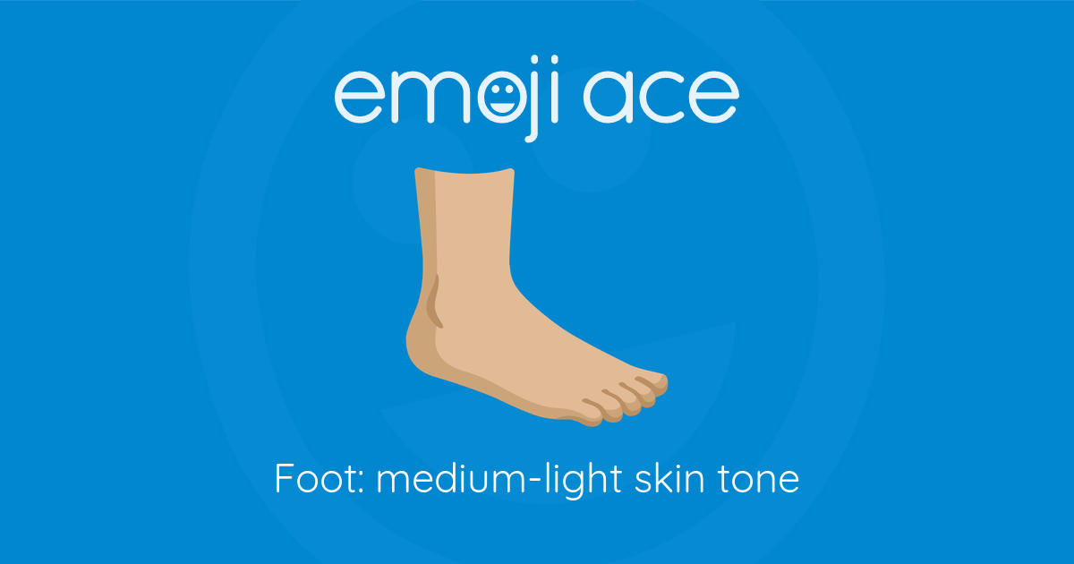 Emoji 🦶🏼 Foot: medium-light skin tone: Meaning and Details