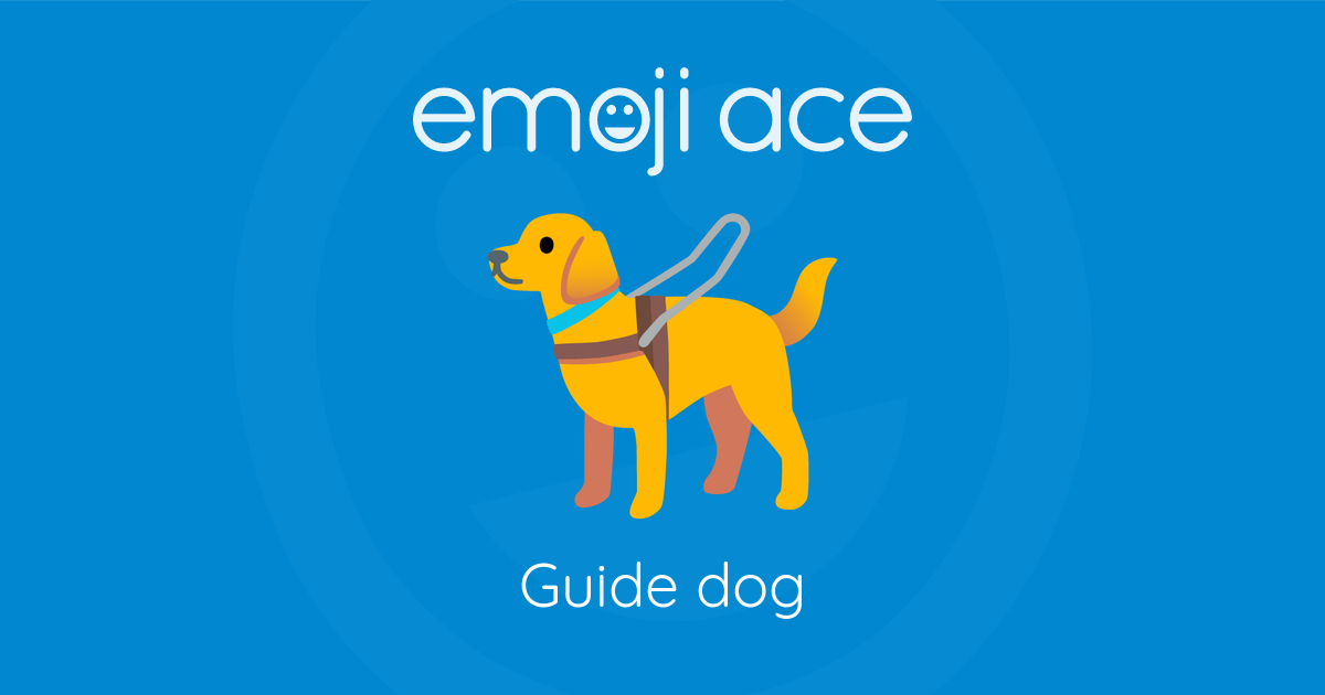 Emoji 🦮 Guide dog: Meaning and Details